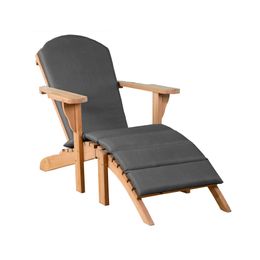 DeVries Teak-Adirondack inkl. Auflage - 73x141x86cm - taupe -