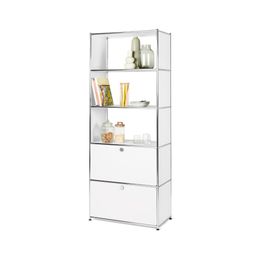 Tchibo - Regal Metall &raquo;Cn3&laquo; mit 2 Schubladen - 77x40x195cm - chrom - Stahl / Aluminium / Kunststoff