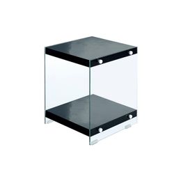 Kayoom Beistelltisch &raquo;Elementary 125&laquo; - 35x35x45cm - schwarz - Holz / Glas