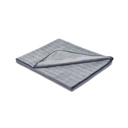 Tchibo - Plaid mit Fischgr&auml;tmuster - blau