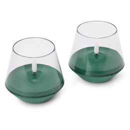 Tchibo - 2 LED-Outdoor-Kerzen - 8x8x7,5cm - grau - Kunststoff