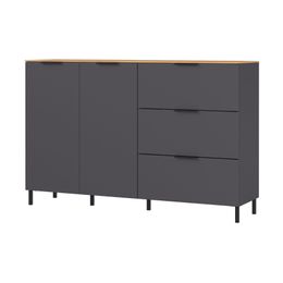 Tchibo - Sideboard &raquo;California&laquo; - 151x40x98cm - schwarz - Holz / Metall