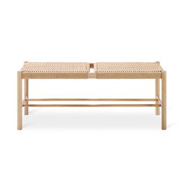 Tchibo - Sitzbank mit Geflecht - 115x42x45cm - braun - Eichenholz / Papier