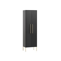 Tchibo - Highboard Sarah 450 - 46x30x154,5cm - schwarz - Holz / Metall / Metall