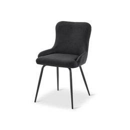 Tchibo - Gepolsterter Stuhl - 54x58,5x85cm - anthrazit - Polyester / Metall