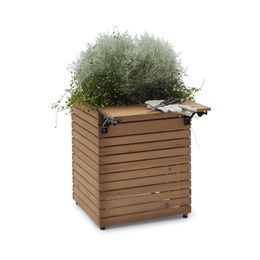 Tchibo - Pflanzkasten mit Ausklapptisch &raquo;Tinus&laquo; - 50x66x60cm - silber - Holz / Stahl / Polyethylen