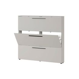 Tchibo - Schuhschrank &raquo;Utah&laquo; - 140x129x19cm - schwarz - Holz