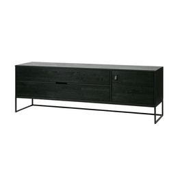 Tchibo - Lowboard - 180x44x60,5cm - schwarz - Eschenholz / Stahl