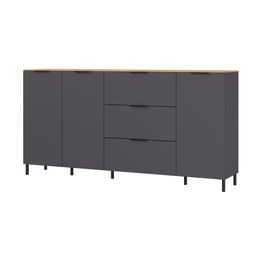 Tchibo - Sideboard &raquo;California&laquo; - 192x40x98cm - schwarz - Holz / Metall