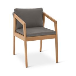 Tchibo - Gartenstuhl - 53,5x67x76cm - anthrazit - Akazienholz / Polypropylen / Stahl