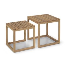 Tchibo - Bestelltisch &raquo;Lenja&laquo; 2er-Set - 50x50x50,5cm - braun - Akazienholz / Polypropylen