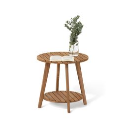 Tchibo - Beistelltisch mit 2 Ebenen &raquo;Lenja&laquo; - 53x8x53cm - braun - Holz / Akazienholz / Stahl