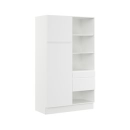 Tchibo - Seitenschrankmodul f&uuml;r Getr&auml;nkekisten - 120x58x206cm - wei&szlig; - Holz / Metall