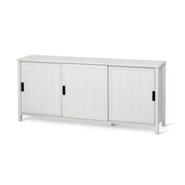 Tchibo - Sideboard mit Schiebet&uuml;ren - 176,5x41x77cm - schwarz - Holz / Metall / Buchenholz