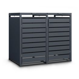Tchibo - M&uuml;lltonnenbox - 132x80x116cm - anthrazit - Blech