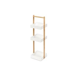 Tchibo - Standregal aus Bambus - 18,5x19,5x4cm - wei&szlig; - Bambusholz / Silikon / Stahl