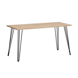 Tchibo - Schreibtisch &raquo;Emmik&laquo; - 138x73,5x73,5cm - schwarz - Holz / Metall / Stahl