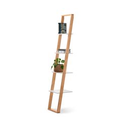 Tchibo - Schmales Leiterregal - 33,5x37x185cm - wei&szlig; - Rubberwood-Holz