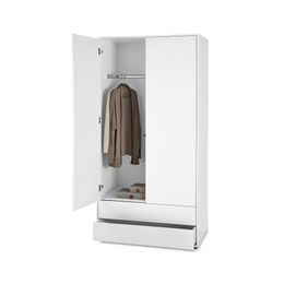Tchibo - Kleiderschrank &raquo;Flemming&laquo; - 100x60x195cm - chrom - Holz / Stahl / Kunststoff