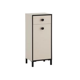 Tchibo - Highboard &raquo;Edda&laquo; 1 T&uuml;r und 1 Schublade - 40,5x33x96,5cm - schwarz - Holz / Metall / Kunststoff