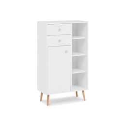 Tchibo - Kommode &raquo;Moonlight&laquo; - 67x33x119cm - silber - Holz / Kunststoff / Eichenholz