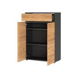 Tchibo - Aktenschrank &raquo;Lissabon&laquo; - 80x40x120cm - braun - Holz / Acryl / Papier