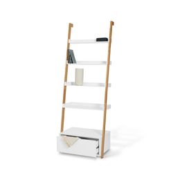 Tchibo - Leiterregal mit Schublade - 66x41x185cm - braun - Holz / Eichenholz