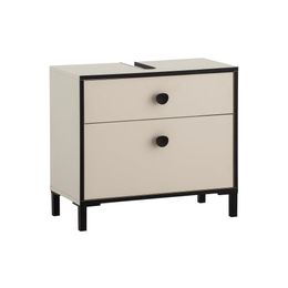 Tchibo - Waschbeckenunterschrank &raquo;Edda&laquo; mit 2 Schubladen - 65x33x59cm - schwarz - Holz / Metall / Kunststoff