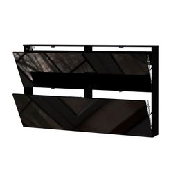 Tchibo - Schuhschrank &raquo;Valega&laquo; - 140x19x85cm - schwarz - Holz / Glas / Metall