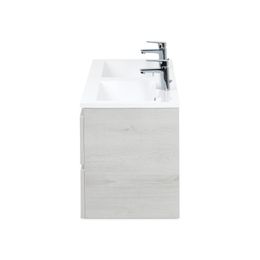 Tchibo - Doppelwaschtisch inkl. Mineralgusswaschbecken - 120x45x52cm - wei&szlig; -