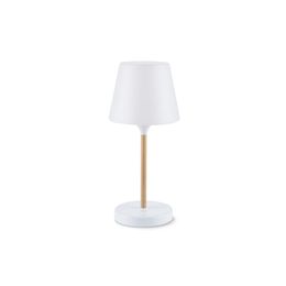 Tchibo - LED-Akku-Tischleuchte in Holzoptik - wei&szlig;