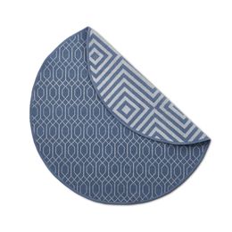 Tchibo - Runder Outdoor-Wendeteppich - blau