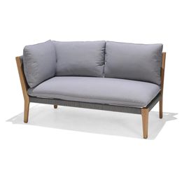 Tchibo - 2-Sitzer-Modul mit Relax-Komfort-Kissen - 138,5x72x70cm - grau - Eukalyptus-Massivholz / Aluminium / Polypropylen