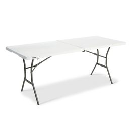 Lifetime-Kunststoff-Klapptisch - wei&szlig;
