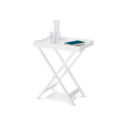 Tchibo - Tablettisch mit Klappfunktion - 60x40x70,5cm - wei&szlig; - Akazienholz
