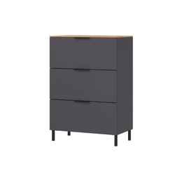 Tchibo - Kommode &raquo;California&laquo; mit Schubladen - 68x40x98cm - schwarz - Holz / Metall