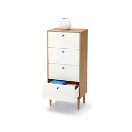 Tchibo - Kommode &raquo;Bekeson&laquo; - 55x35x123,5cm - schwarz - Echtholzfurnier / Holz / Eichenholz