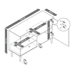 Tchibo - Kommode &raquo;Bekeson&laquo; - 119,5x40x79,5cm - schwarz -