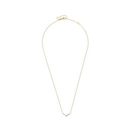 Tchibo - Gold-Kette V-Anh&auml;nger Zirkonia - wei&szlig;