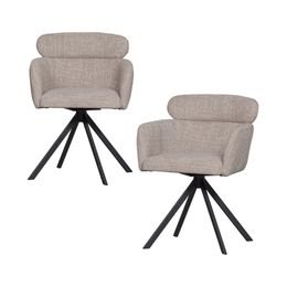 Tchibo - Woood St&uuml;hle &raquo;Fenne&laquo; - 58x60x80cm - schwarz - Polyester / Metall