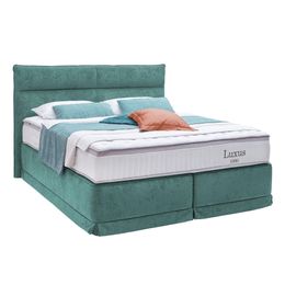 Tchibo - Boxspringbett &raquo;Vicenza&laquo; von ADA Austria premium - 203x222x130cm - t&uuml;rkis - Holz / Polyester / Elasthan