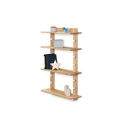 Tchibo - Wandregal mit 4 h&ouml;henverstellbaren B&ouml;den - 70x20x100cm - naturfarben - Holz