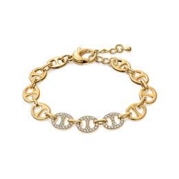 Tchibo - Armband Schiffsanker mit Glaskristallen - gold