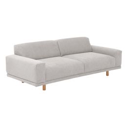 Tchibo - Sofa 2 - 202x92x70cm - hellgrau - Polyester / Polyamid / Buchenholz