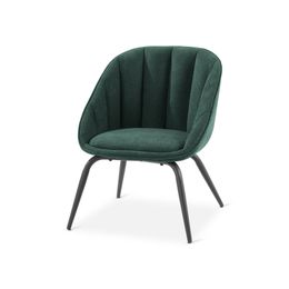 Tchibo - Gepolsterter Stuhl - 61x68x72cm - schwarz - Polyester / Metall