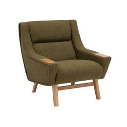 Max Winzer -Loungesessel &raquo;Heddy&laquo; - 78x83x84cm - olivgr&uuml;n - Holz / Eichenholz / Polyester