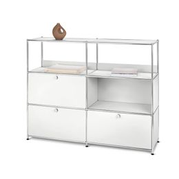 Tchibo - Kommode Metall &raquo;Cn3&laquo; mit 2 Klappen und 1 Schublade - 152x40x120,5cm - chrom - Stahl / Aluminium / Kunststoff