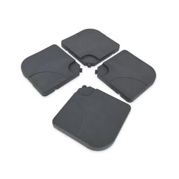 Leco Plattenset f&uuml;r Kreuzst&auml;nder* - 50x50x7,5cm - schwarz - Polyethylen / Stahl