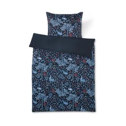 Tchibo - Microfaser-Flanell-Bettw&auml;sche - dunkelblau