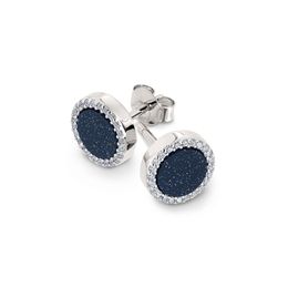 Tchibo - 925 Silber Ohrstecker &raquo;Stardust&laquo; - schwarz